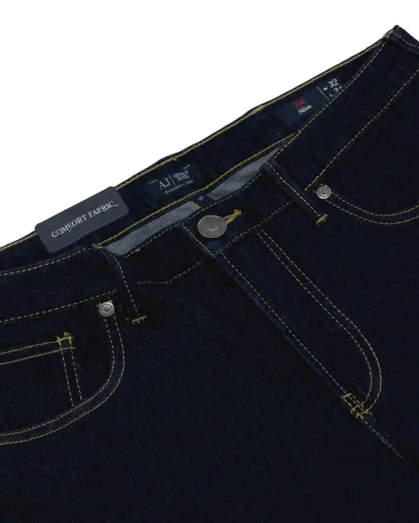 Emporio Armani Slim Fit Dark Wash Denim - Black