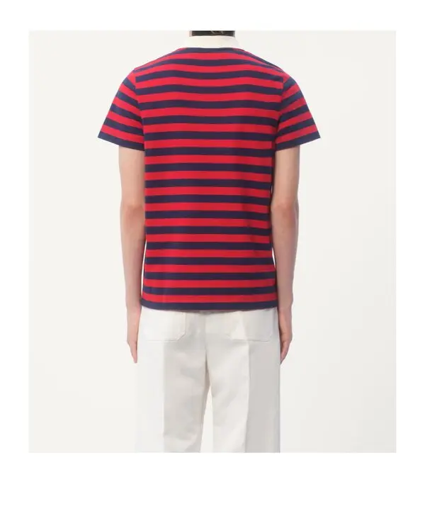 Valentino Garavani Striped Button Detailed Polo Shirt