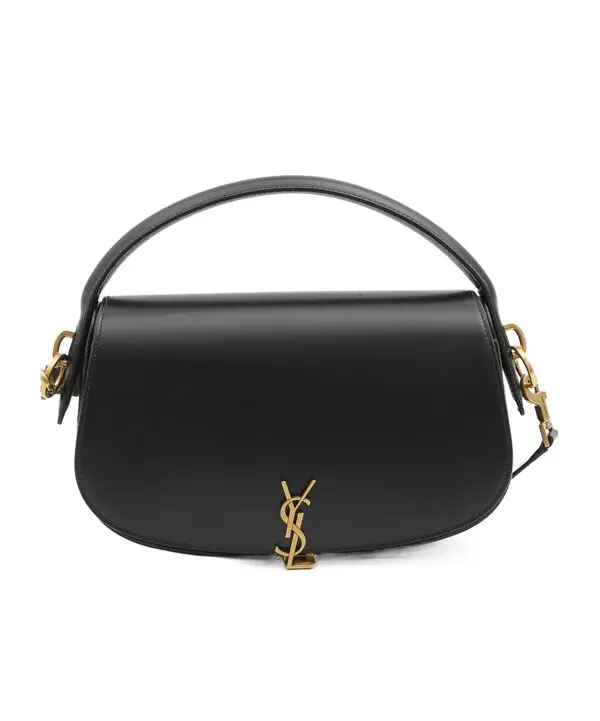 Saint Laurent Leather Bag With Cassandre Turn-lock - Black