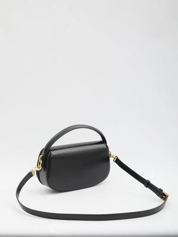 Saint Laurent Leather Bag With Cassandre Turn-lock - Black