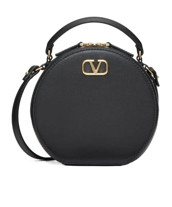 Valentino Garavani Vlogo Signature Zip-up Mini Tote Bag - Black