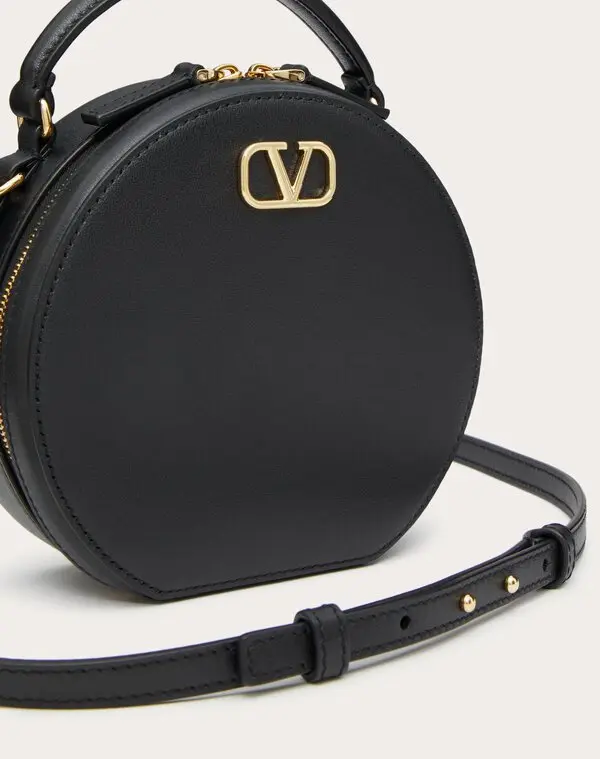 Valentino Garavani Vlogo Signature Zip-up Mini Tote Bag - Black
