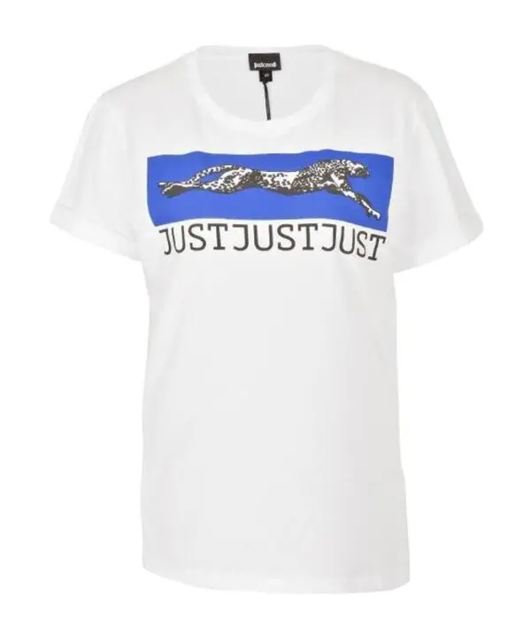 Just Cavalli Pattern Printed Short-sleeved T-shirt - White
