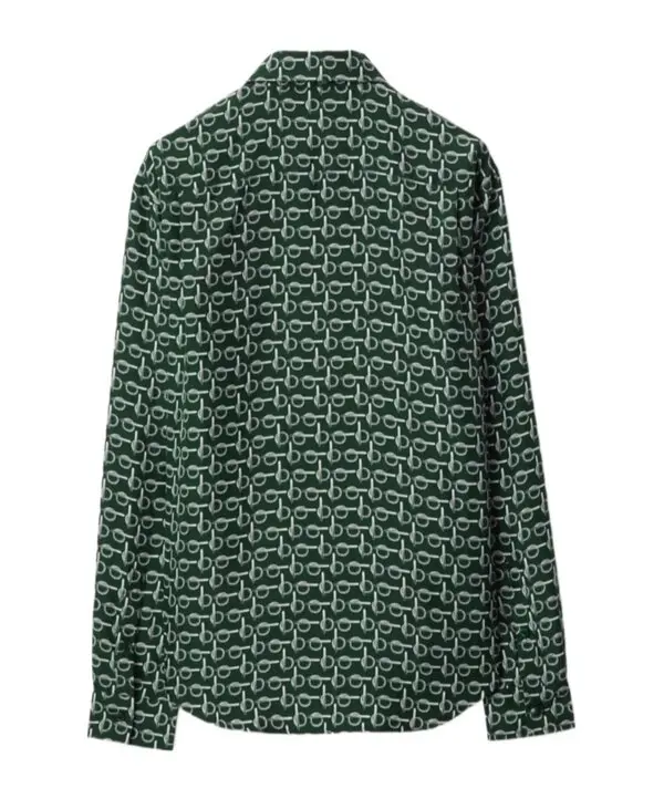 Burberry Monogram Printed Long Sleeved Shirt - Green