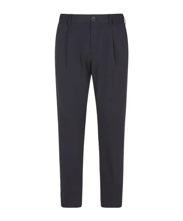Herno Seersucker Straight-leg Trousers - Black