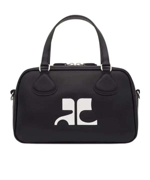 COURREGES Courrèges Reedition Bowling Zip-up Shoulder Bag - Black
