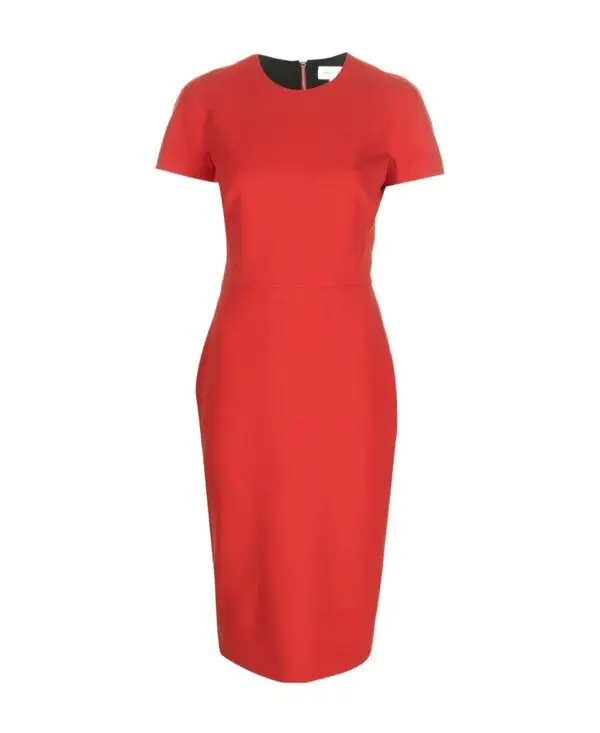 Victoria Beckham Back Zip Sheath Dress