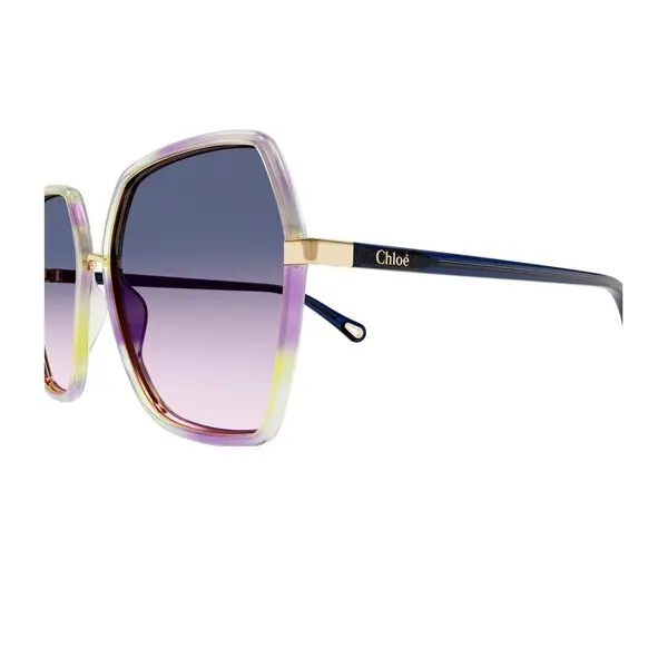 Chloé Eyewear Hexagonal Frame Sunglasses - Blue