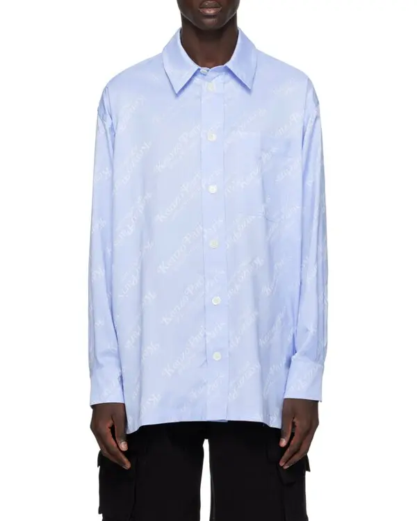 Kenzo All-over Monogram Printed Buttoned Shirt