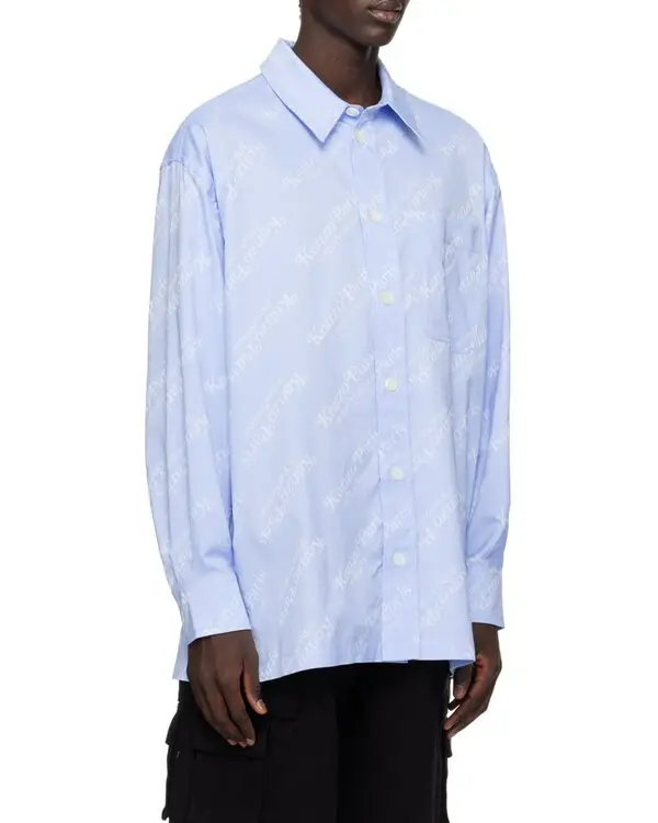 Kenzo All-over Monogram Printed Buttoned Shirt