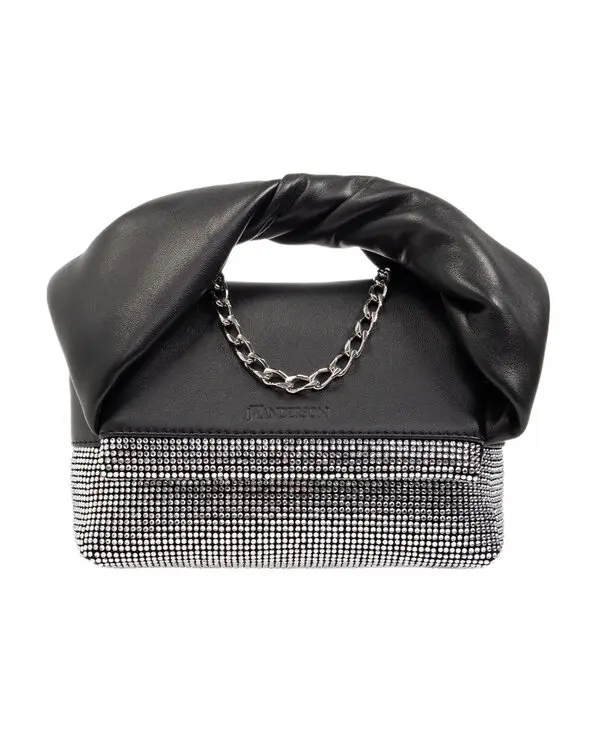 J.W.ANDERSON Jw Anderson Embellished Twister Small Handbag - Black