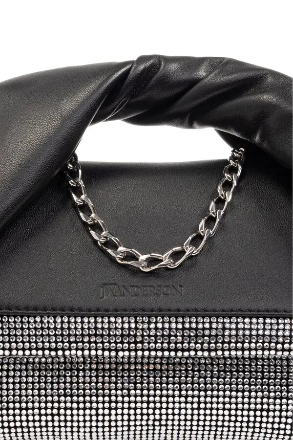 J.W.ANDERSON Embellished Twister Small Handbag - Black