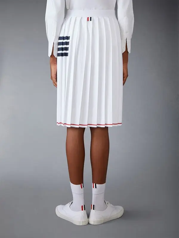 Thom Browne Pleated Midi Skirt With Dachshund Intarsia