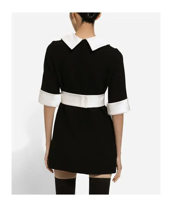 Dolce & Gabbana Mini Dress With Satin Details