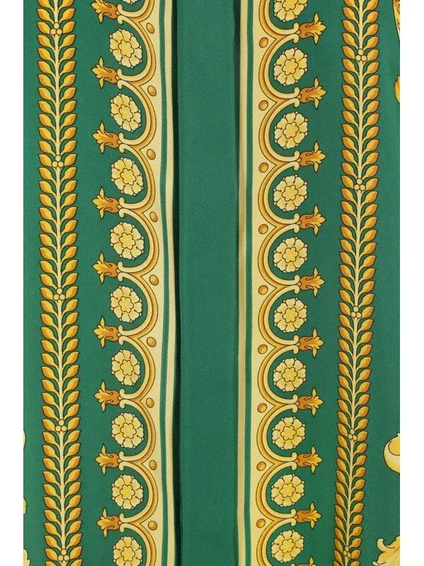 Versace Baroque Pattern Long-sleeved Shirt - Green