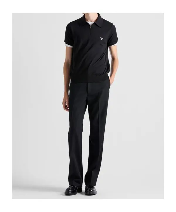 Prada Superfine Wool Polo Shirt
