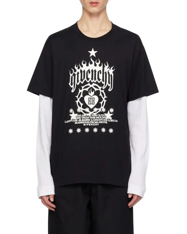 Givenchy Logo Printed Layered T-shirt