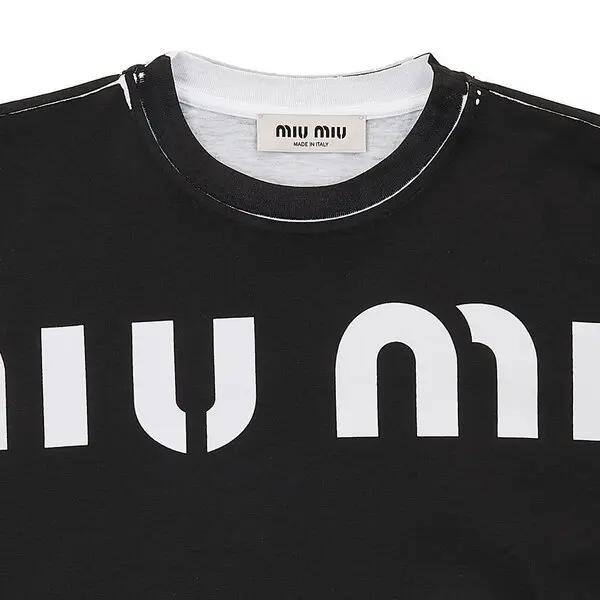 Miu Miu Printed Logo T-shirt