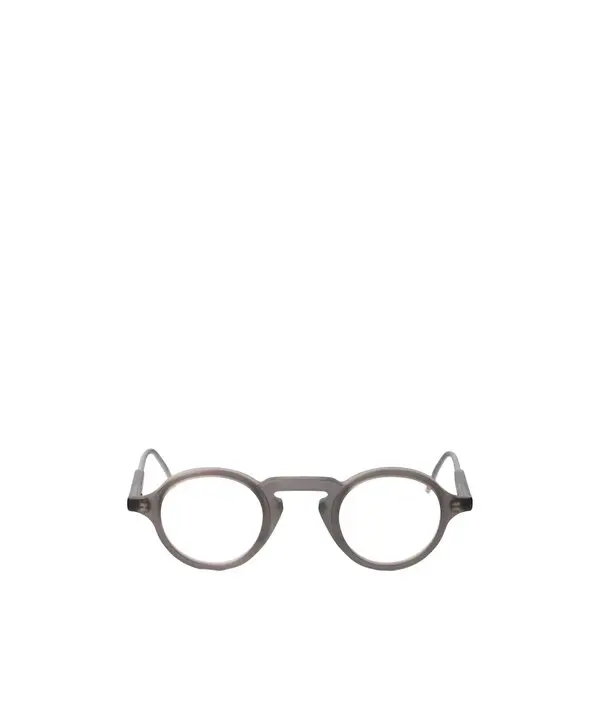 Thom Browne Round Frame Optical Glasses - Satin Crystal Gray