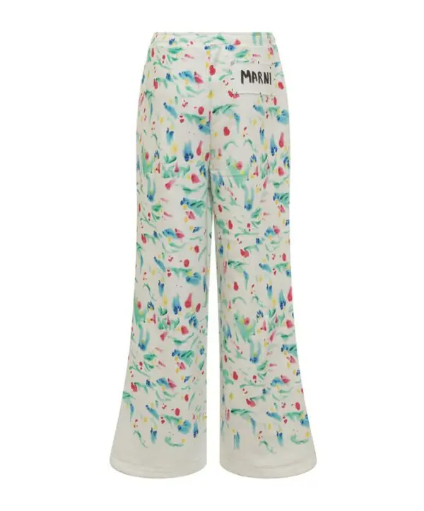 Marni Floral Motif Wide Leg Pants