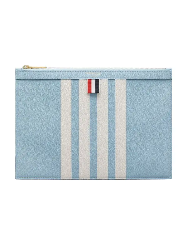 Thom Browne 4-bar Detailed Clutch Bag - Blue