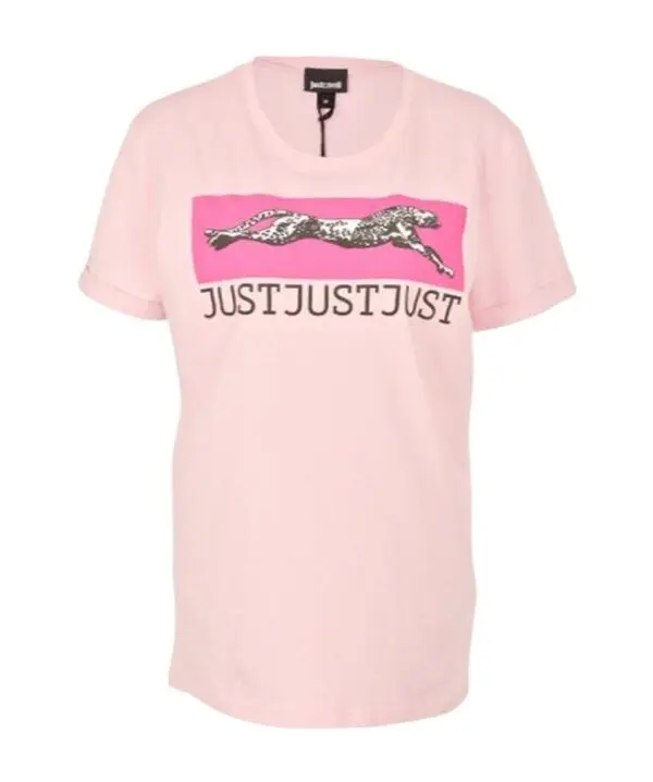 Just Cavalli Logo Printed T-shirt - Nude