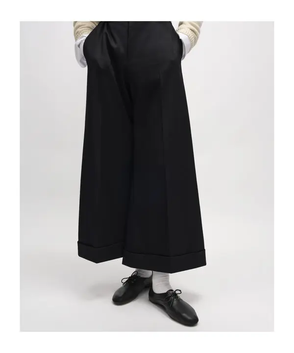 Celine Lambskin Lace-up Ballet Flats - Black