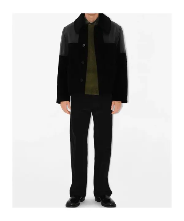 Burberry Panelled Leather-wool Jacket