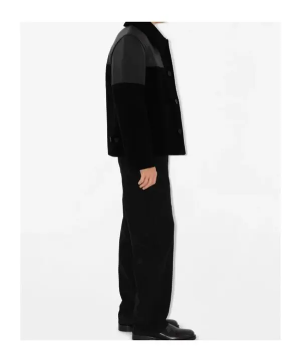 Burberry Panelled Leather-wool Jacket
