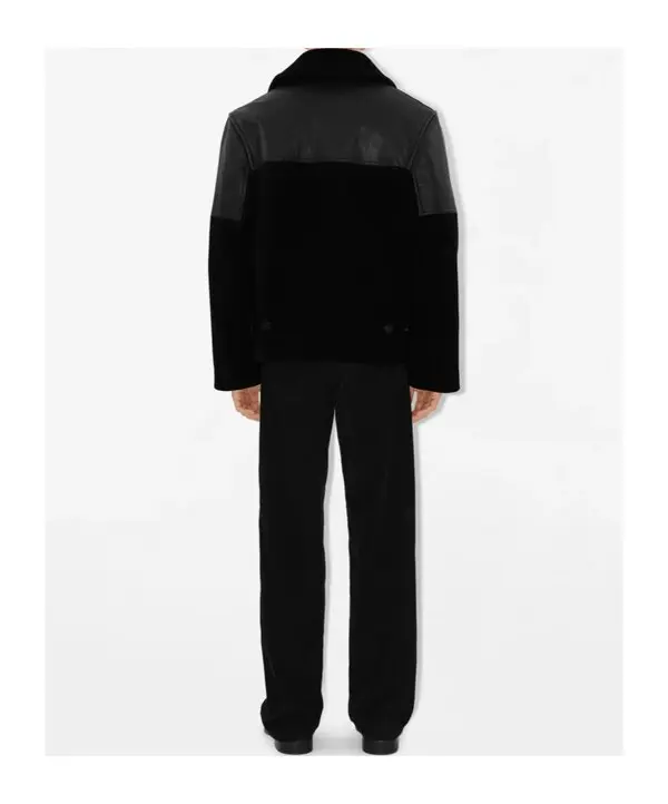 Burberry Panelled Leather-wool Jacket