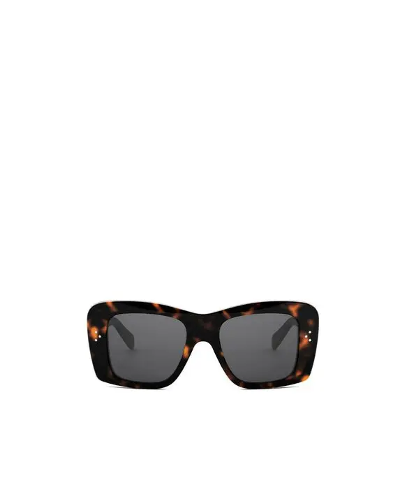 Celine Full Rim Acetate Sunglasses With Tinted Lenses - Black