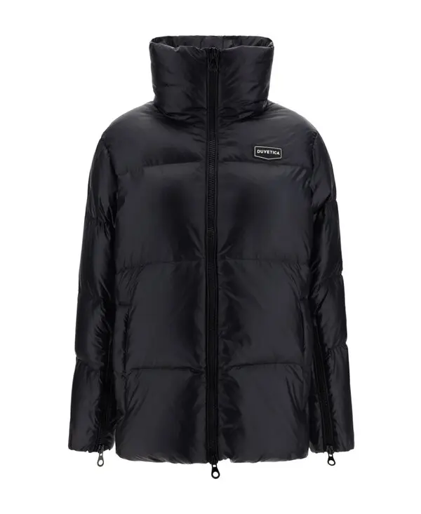 Duvetica Hooded Quilted Jacket With High Collar