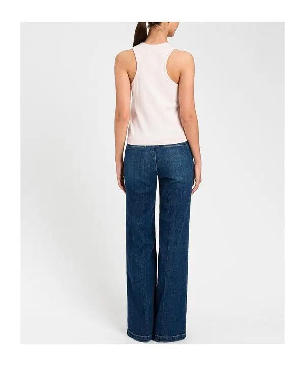 TWINSET Feather-embellished Ribbed-knit Top