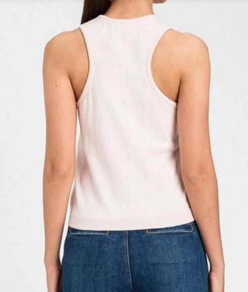TWINSET Feather-embellished Ribbed-knit Top