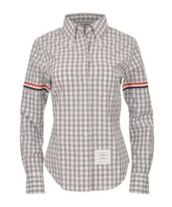 Thom Browne Long Sleeve Gingham Check Shirt
