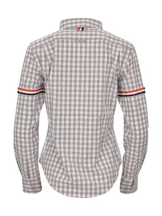 Thom Browne Long Sleeve Gingham Check Shirt
