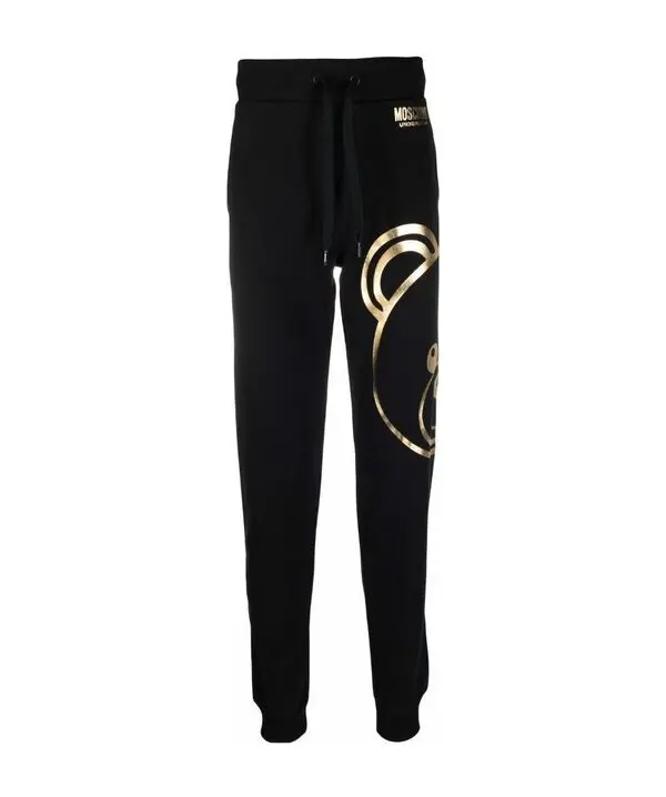 Moschino Teddy Metal-sensitive Printed Sweatpants - Black