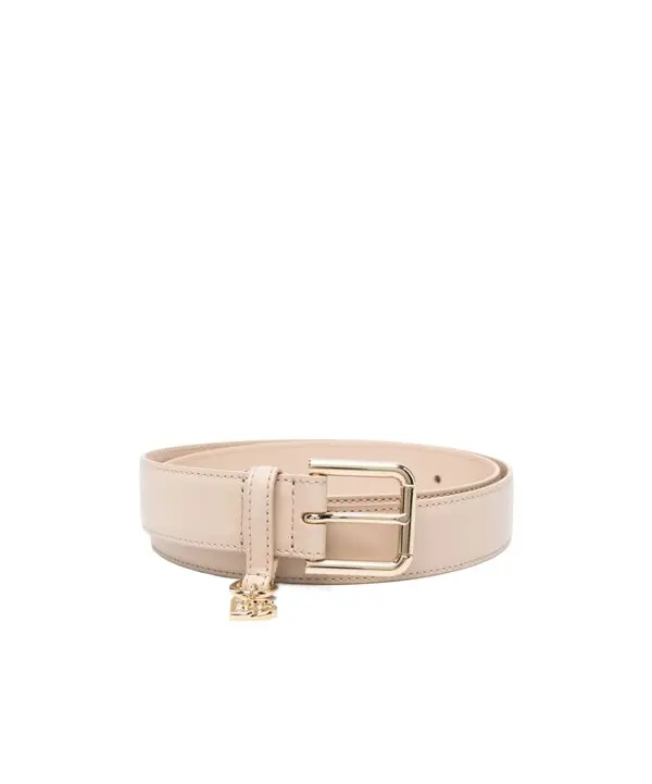 Dolce & Gabbana Dg Logo Plaque Belt - Pink