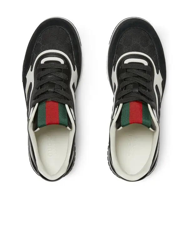 Gucci Gg Re-web Sneakers - Black