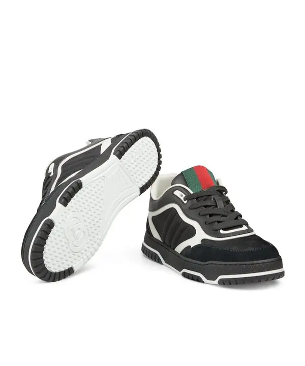 Gucci Gg Re-web Sneakers - Black
