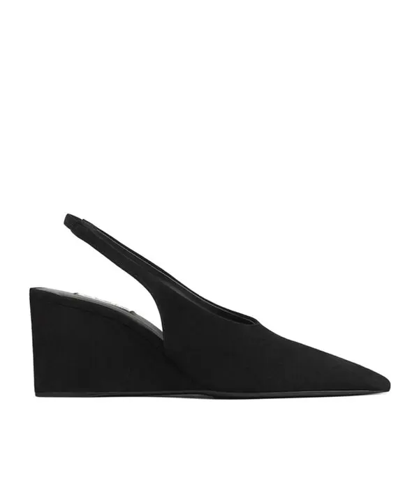 Alaïa Cube Pointy Wedge Slingback Heeled Pumps