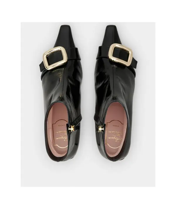 ROGER VIVIER Viv' Canard Buckled Ankle Boots - Black