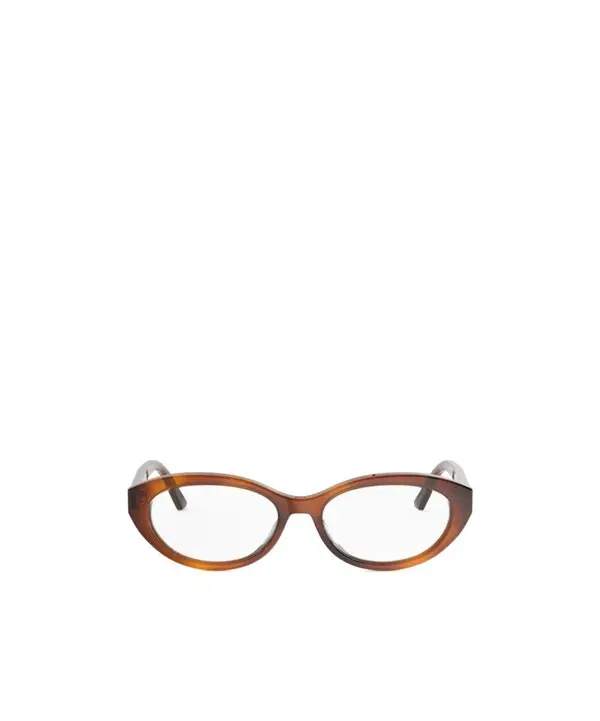 Dior Oval Frame Glasses - Brown