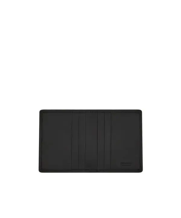 FERRAGAMO Woven Credit Card Holder - Testa Di Moro/black