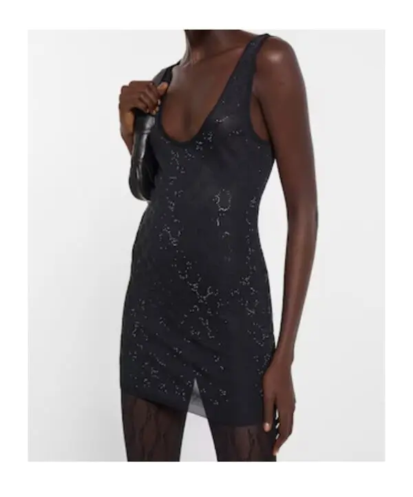 Gucci Gg Embellished Embroidered Dress