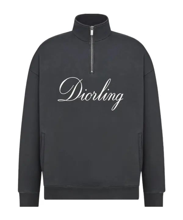 Dior Half Zip Detailed Sweatshirt - No