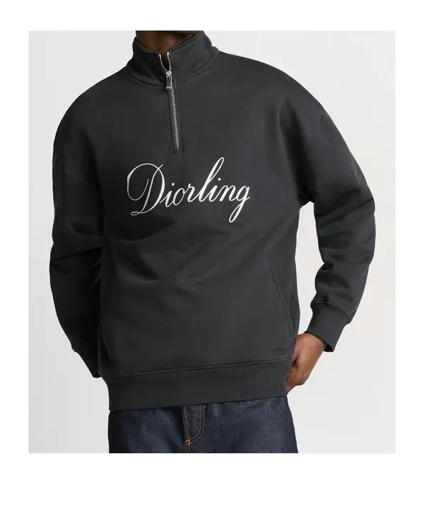 Dior Half Zip Detailed Sweatshirt - No