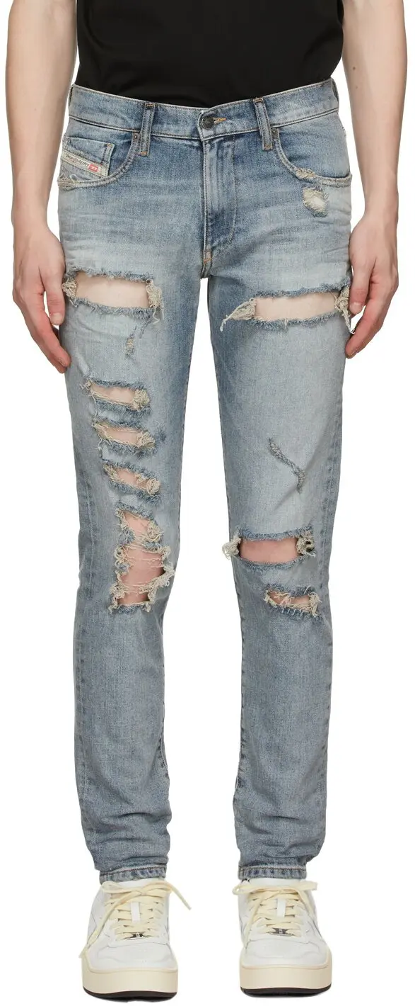DIESEL® Distressed Straight-leg Jeans