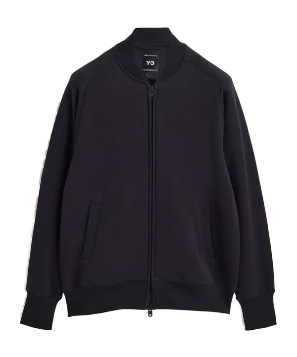 Y3 Zip-front Ribbed Cuff Sweatshirt - Black