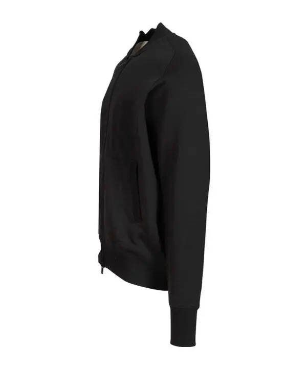 Y3 Zip-front Ribbed Cuff Sweatshirt - Black
